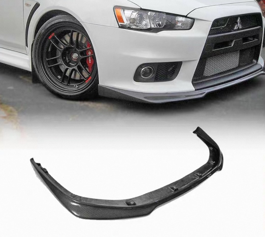 Mitsubishi Evolution X EVO 10 Ralliart Style Genuine Carbon Fiber Front ...