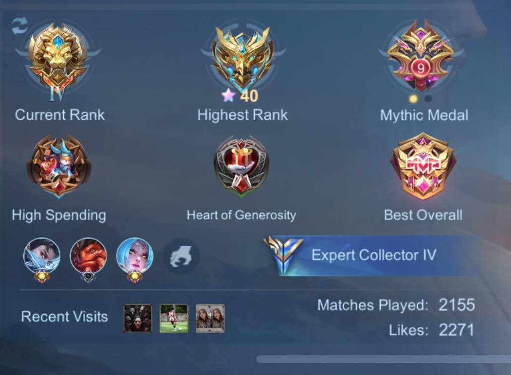 Mobile Legend Account #2 | 65 Heroes, IV Emblems 118 Skins (Refer to ...