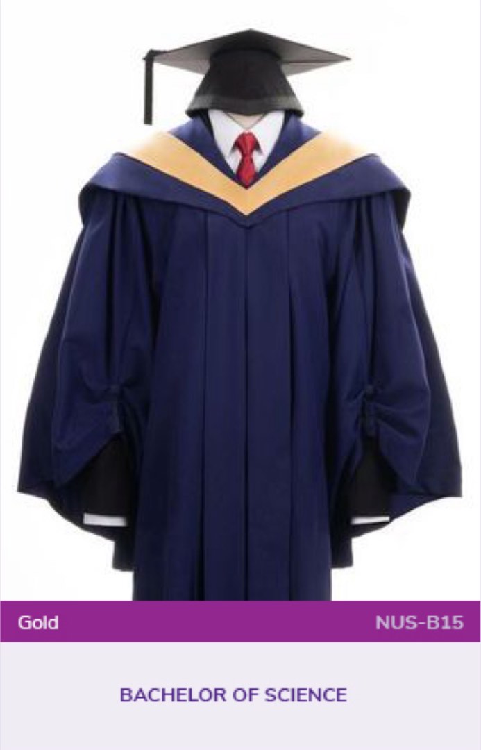 NUS Graduation Gown (Bachelor of Science), Men's Fashion, Coats ...
