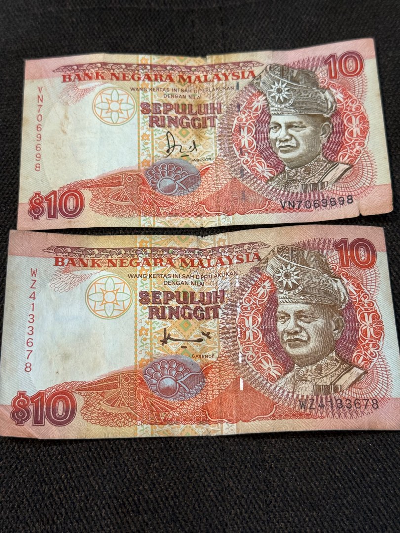 Old RM10 Bank Notes x 2, Hobbies & Toys, Collectibles & Memorabilia ...