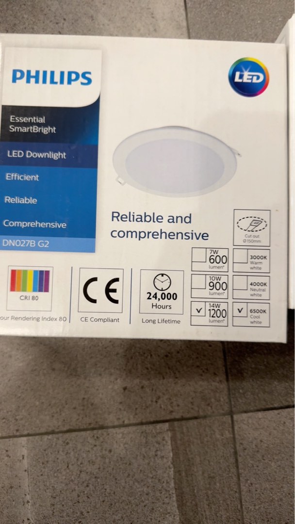 Philips Essential SmartBright LED Downlight DN027B G2, Furniture & Home ...