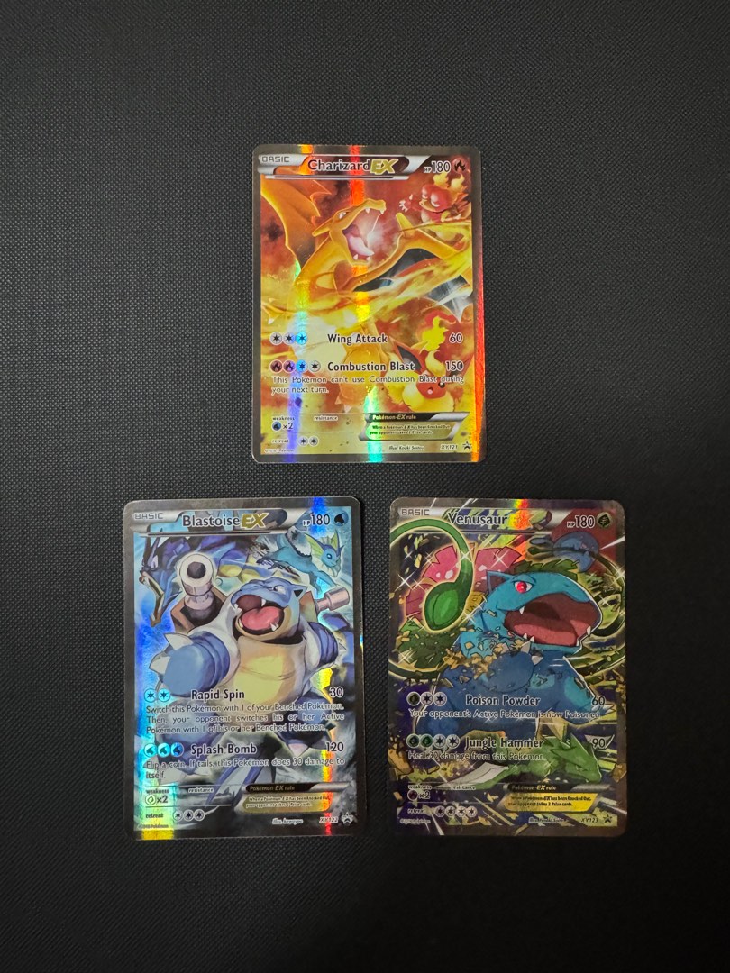 Pokemon card generations charizard ex xy121 blastoise ex xy122 venusaur ...