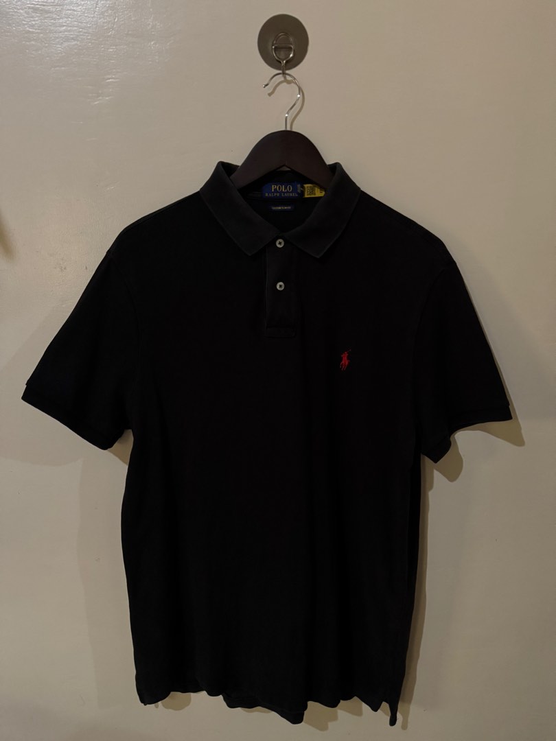 Ralph Lauren black Polo Shirt with QR Code, Men's Fashion, Tops & Sets, Tshirts & Polo Shirts on ...