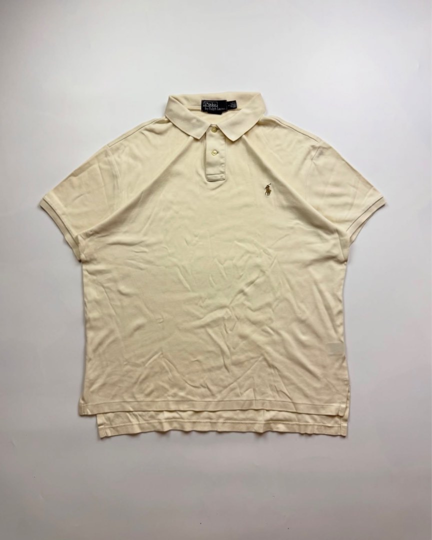 Ralph Lauren Cream Polo Shirt, Men's Fashion, Tops & Sets, Tshirts ...