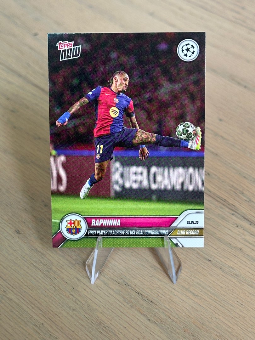 Raphina Topps NOW. FC Barcelona UCL club record card, 興趣及遊戲, 收藏品及紀念品 ...
