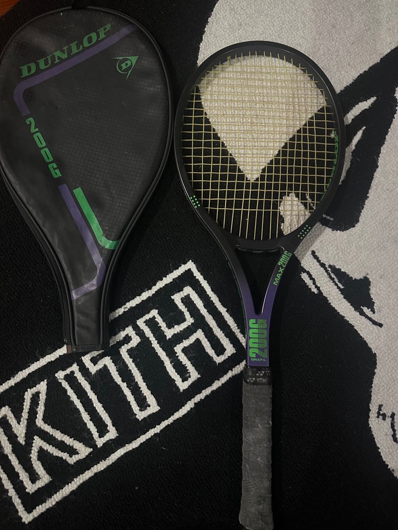 RARE Vintage Dunlop MAX 200G PRO GRAFIL Tennis Racket, Sports Equipment ...