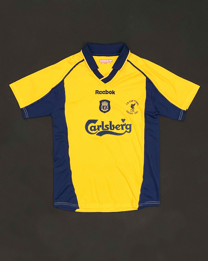 Retro Remake Liverpool FC Away Kit 2000 2001 Jersey Bola Vintage ...