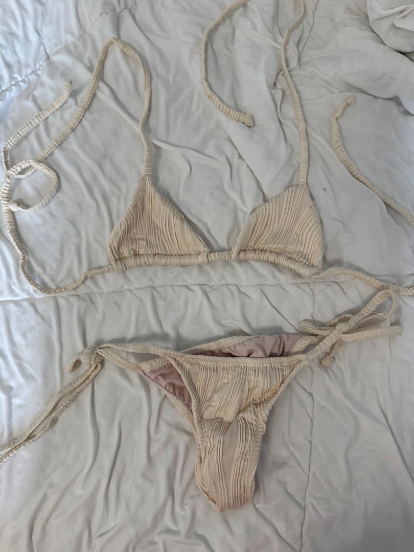 Sew Local mini textured bikini, Women's Fashion, Swimwear, Bikinis ...