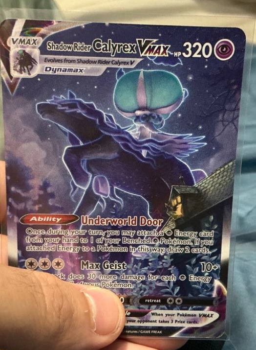 Shadow rider calyrex vmax from chilling reign, Hobbies & Toys, Toys ...