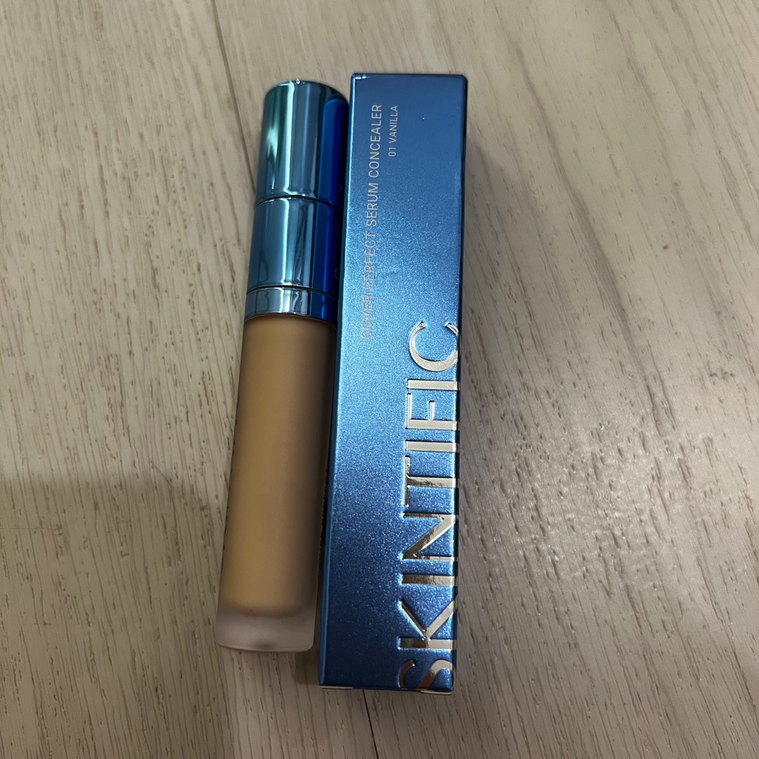 skintific cover perfect serum concealer shade 01 vanilla, Kesehatan ...