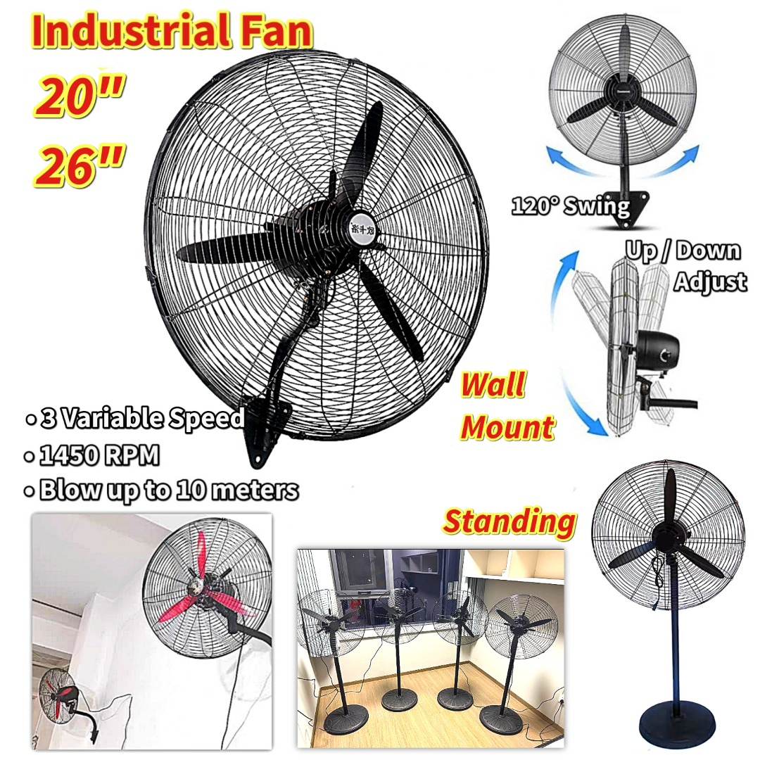 Strong wind Industrial fan commercial fan wall or stand, Furniture ...