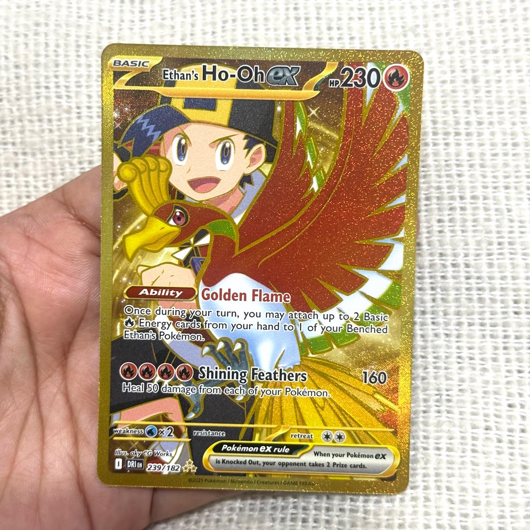 TCG POKEMON - 239/182 Destined Rivals Ethan's Ho-Oh Ex Hyper Rare ...