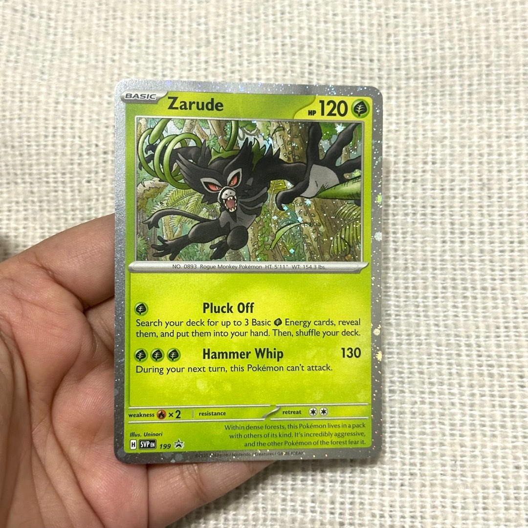 TCG POKEMON - SVP-199 Destined Rivals Zarude Black Star Promo, Hobbies ...