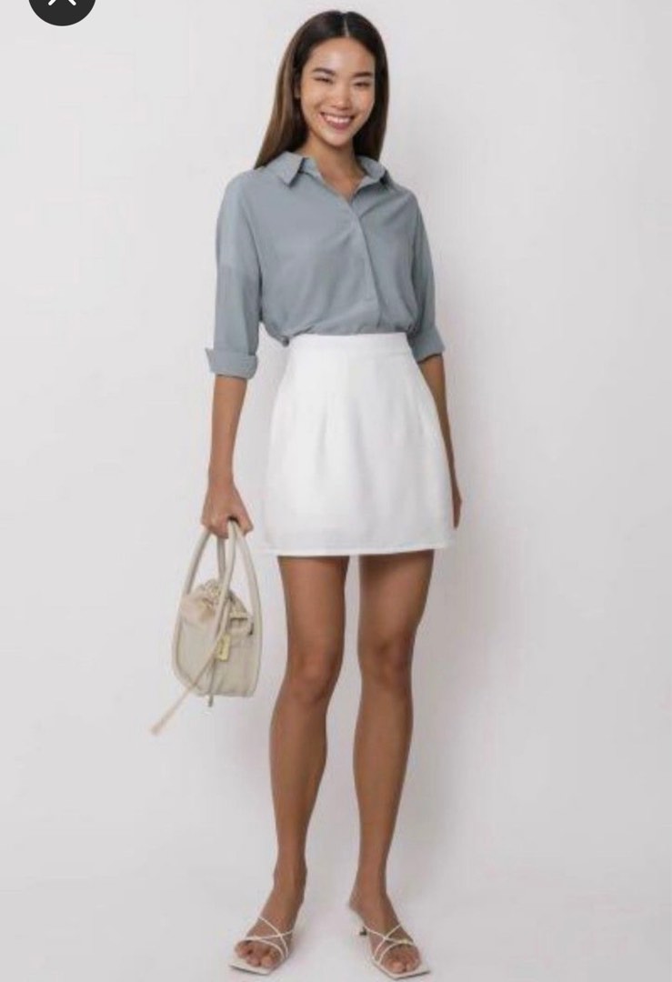 TTR Rex Basic Flare Skorts (White), Women's Fashion, Bottoms, Other Bottoms on Carousell