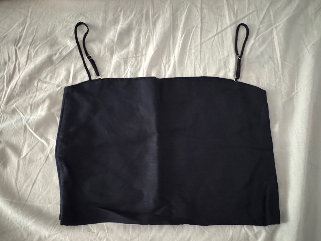 Undo Studios Navy Blue Linen Top, Women's Fashion, Tops, Others Tops on ...