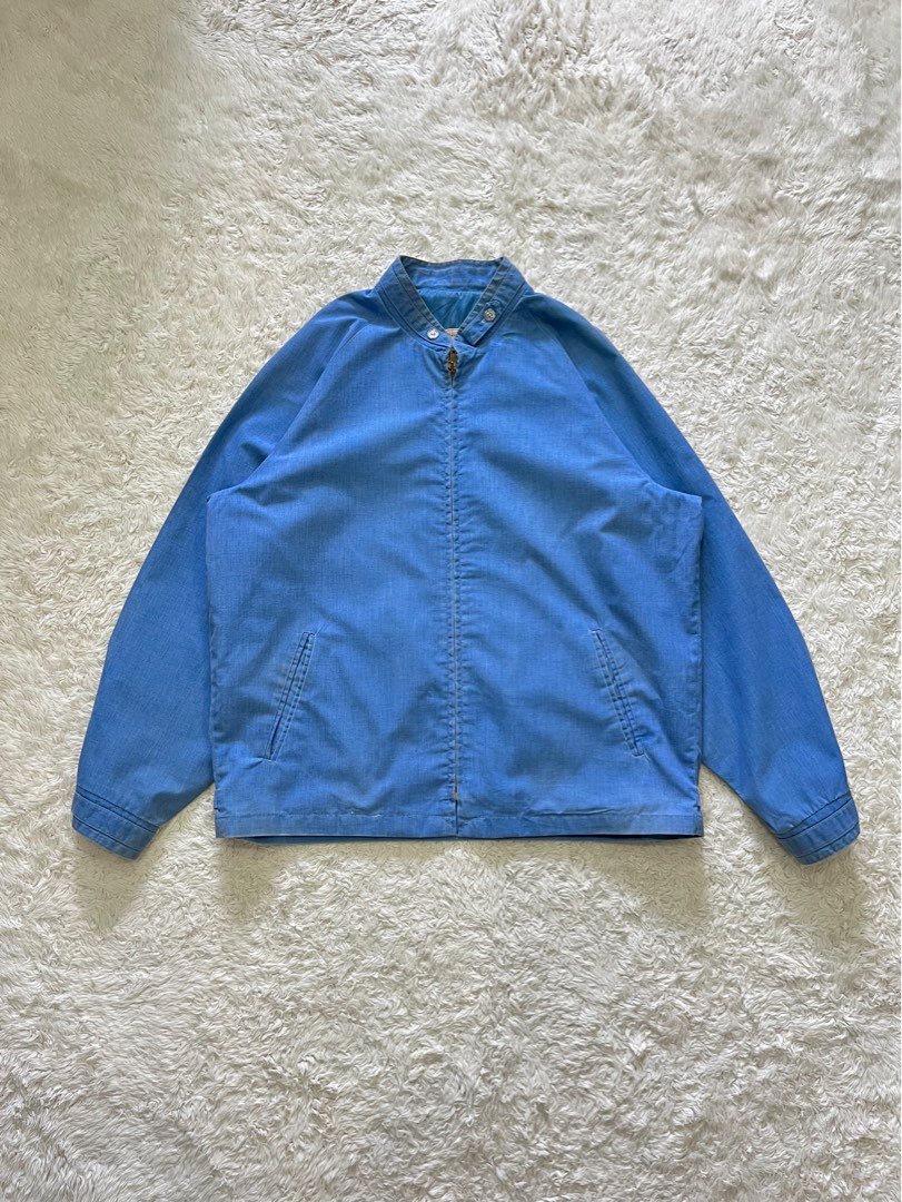Vintage 1970's Peters USA Made "Talon Zipper" Chambray Harrington ...