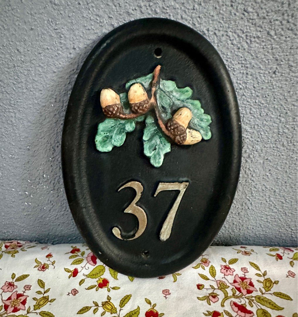 Vintage Hand Painted House Number, Furniture & Home Living, Home Decor ...