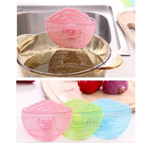 Wash Rice Filter Plastic Material Leak-proof Drain Smiley Face Design ...