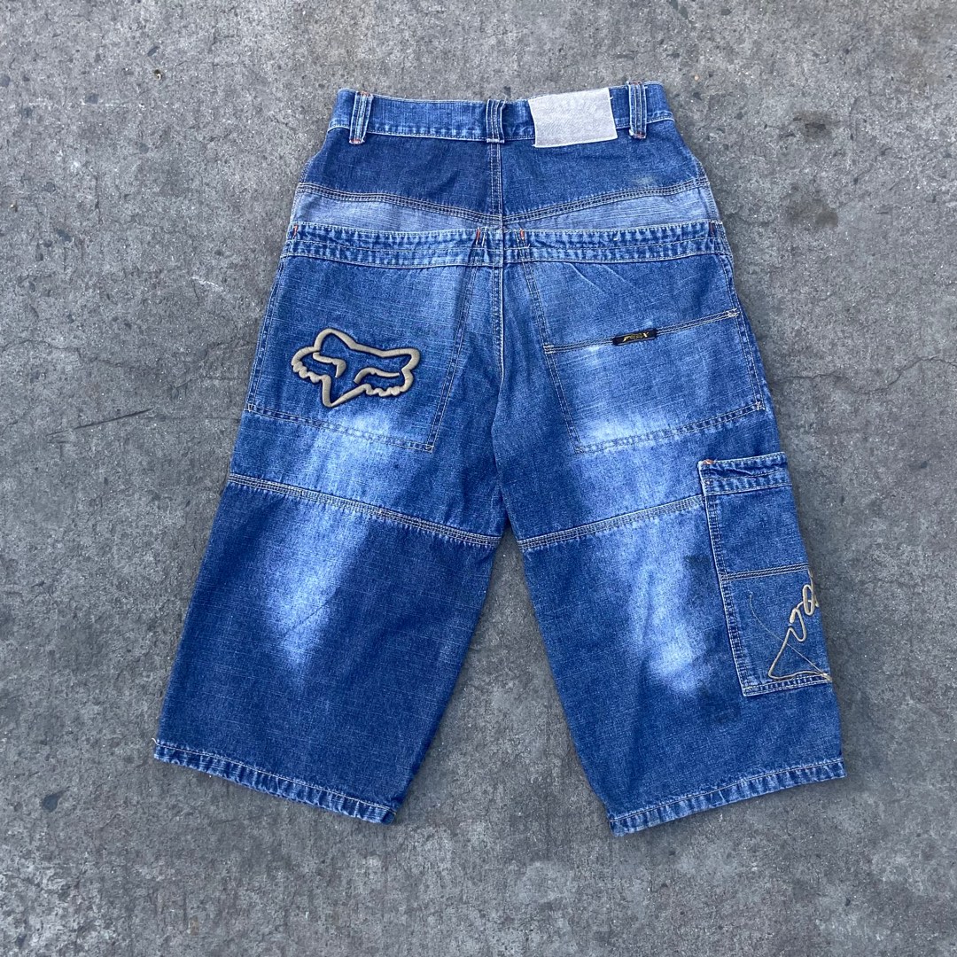Y2K Fox Long Jorts, Men's Fashion, Bottoms, Shorts on Carousell