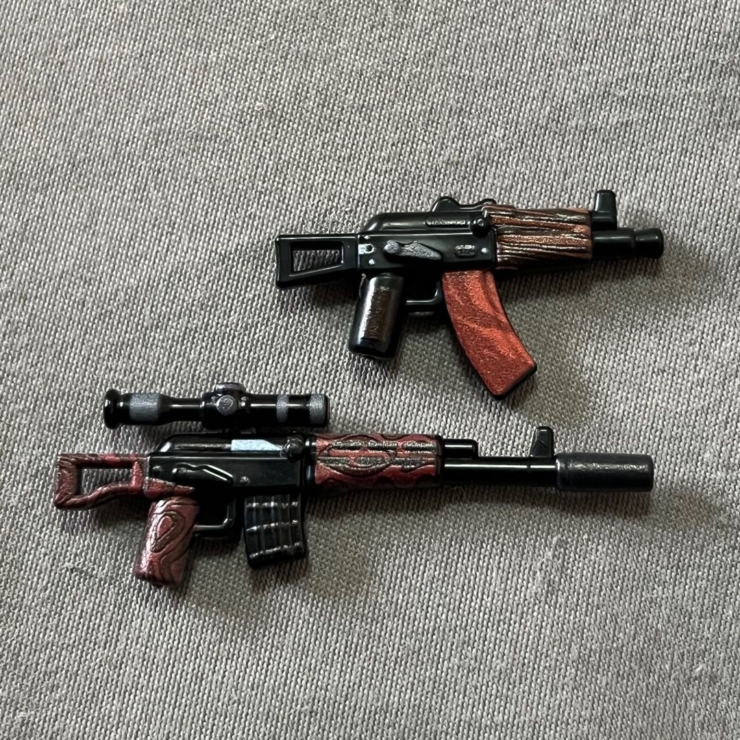 2x Perfect Calibre UV Printed Brickmania Lego AK Guns for army swat and ...