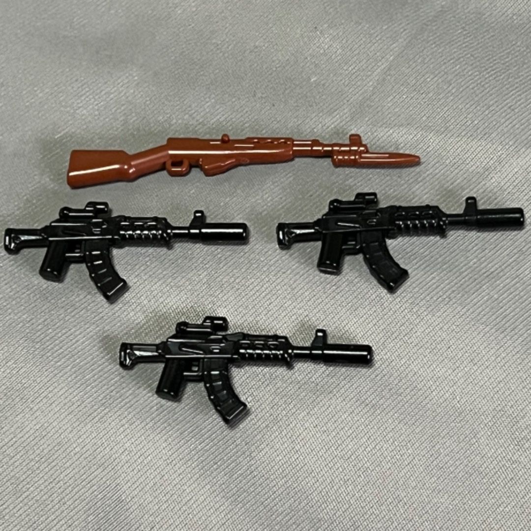 3x Lego Brickmania AK74 "Talya" and SVT Rifle for russian army police ...