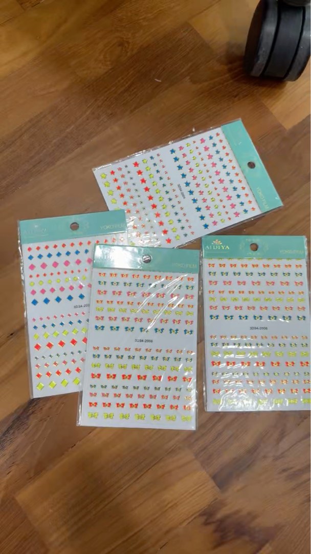 Aldiya Nail Art Stickers - Stars and Shapes, Beauty & Personal Care ...