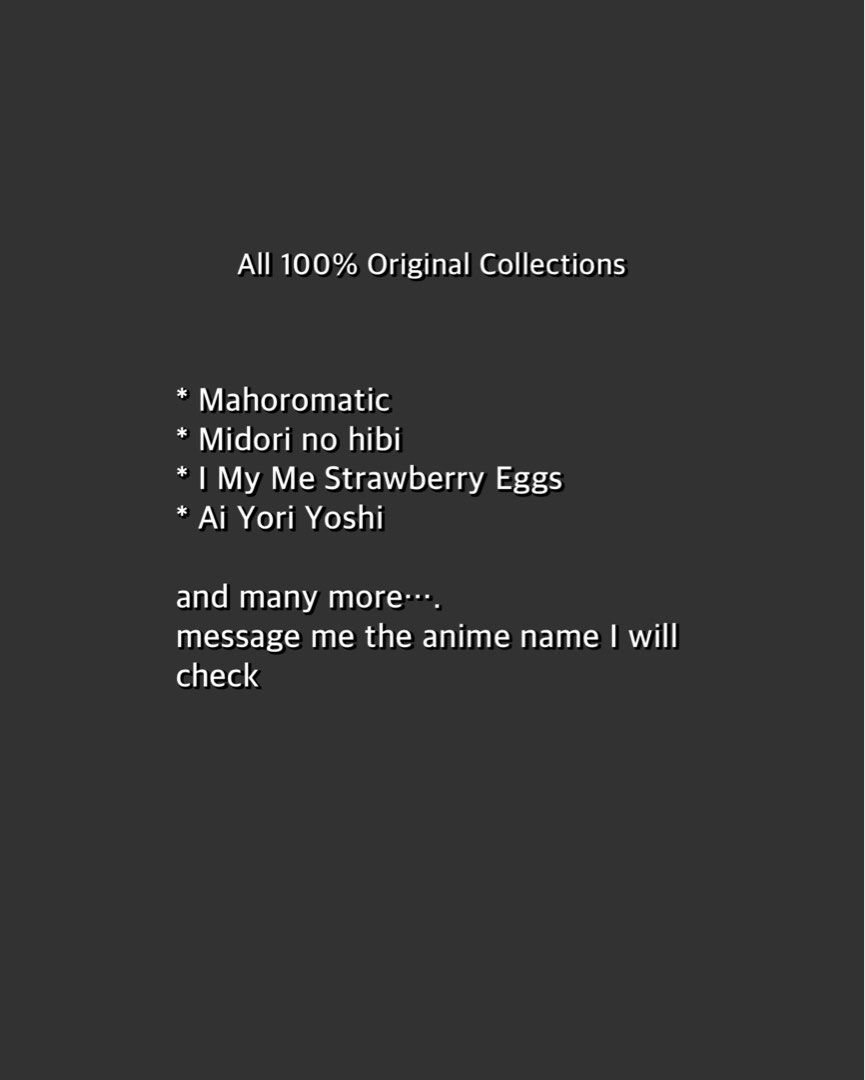 Anime DVD VCD Original Full Set Collection, Hobbies & Toys, Music ...