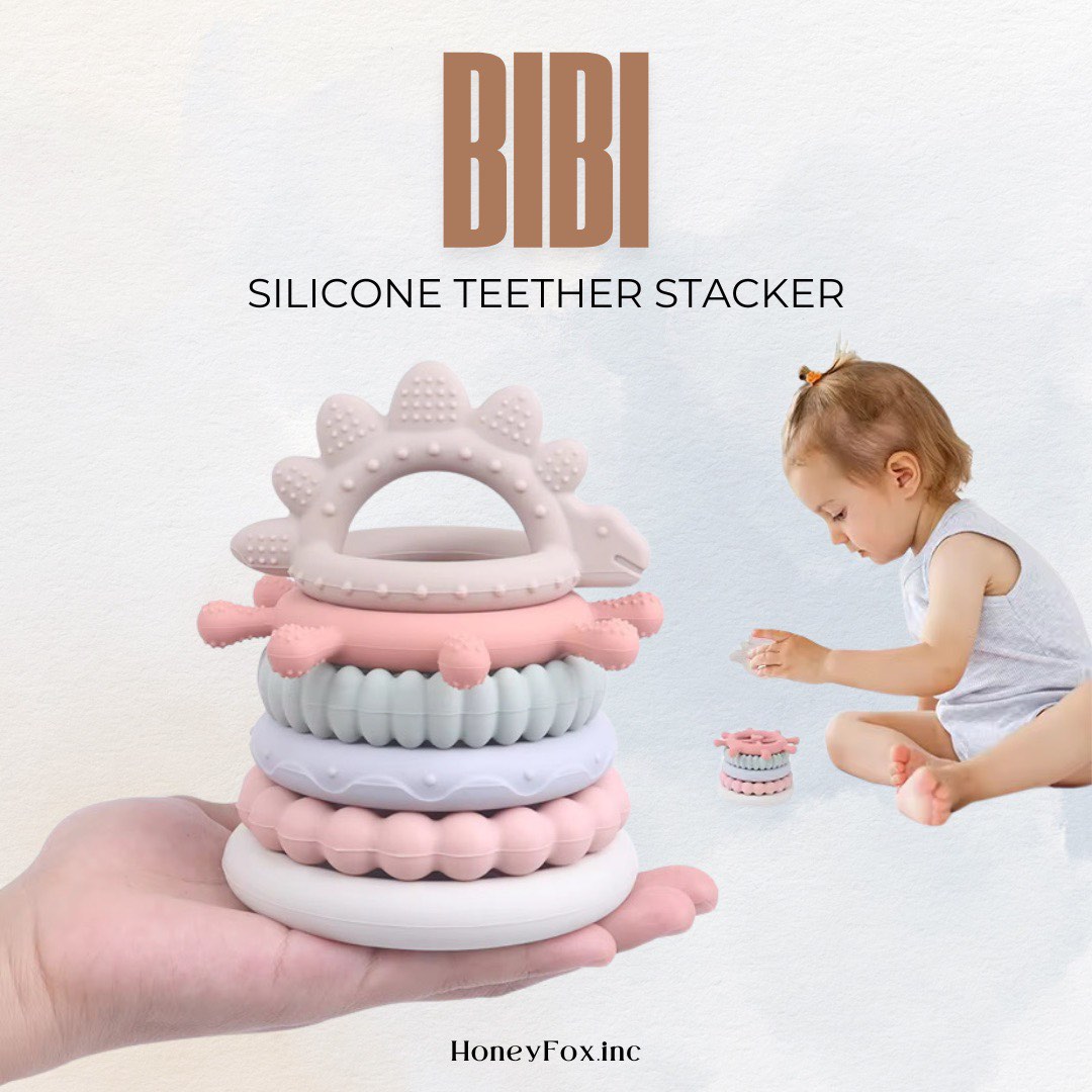 BIBI Silicone Teething Stacker, Babies & Kids, Nursing & Feeding ...