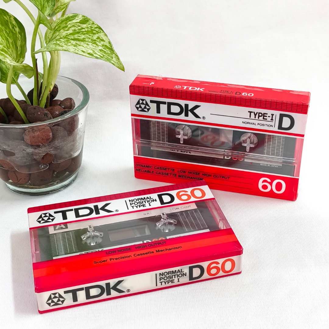 BOTH For Only RM 40 !!! Vintage Sealed 1985 & 1986 TDK D 60 Blank Audio ...