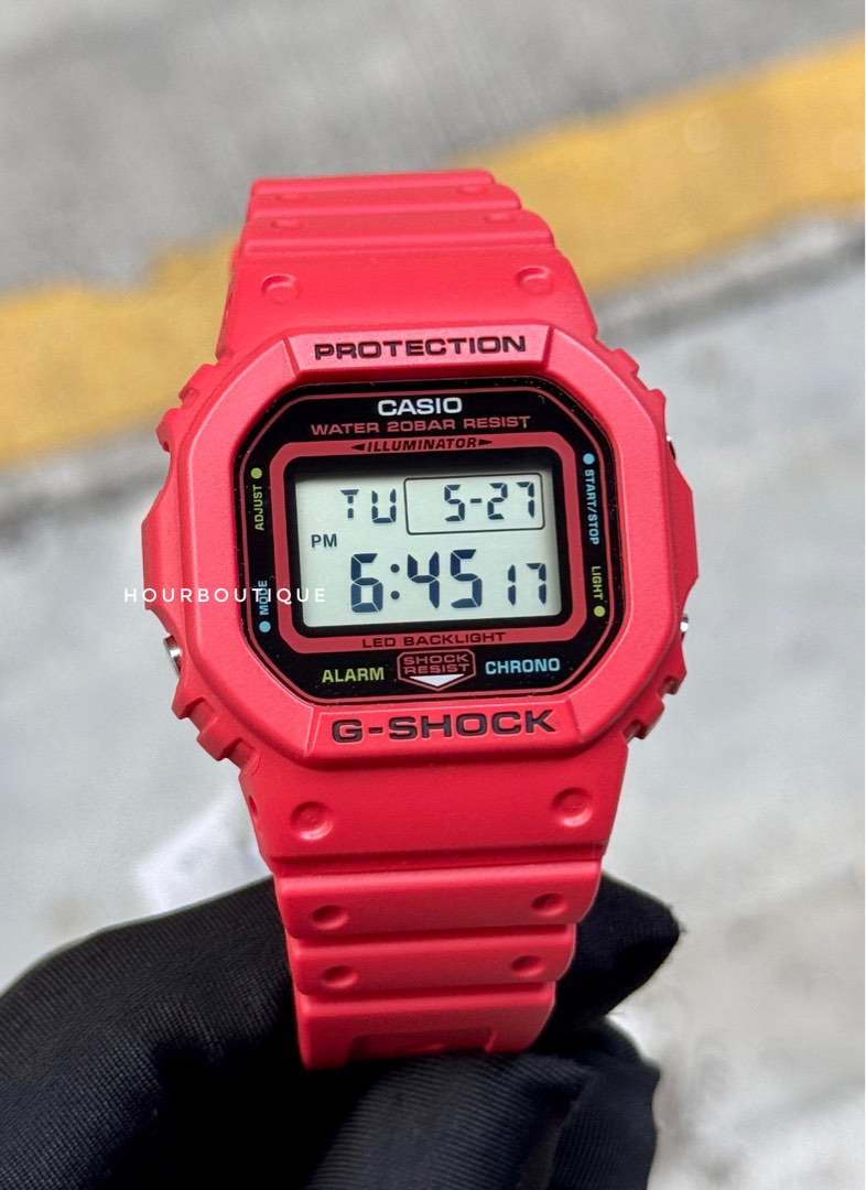Brand New Casio G-Shock Vivid Red Digital Watch DW-5600EP-4, Men's ...