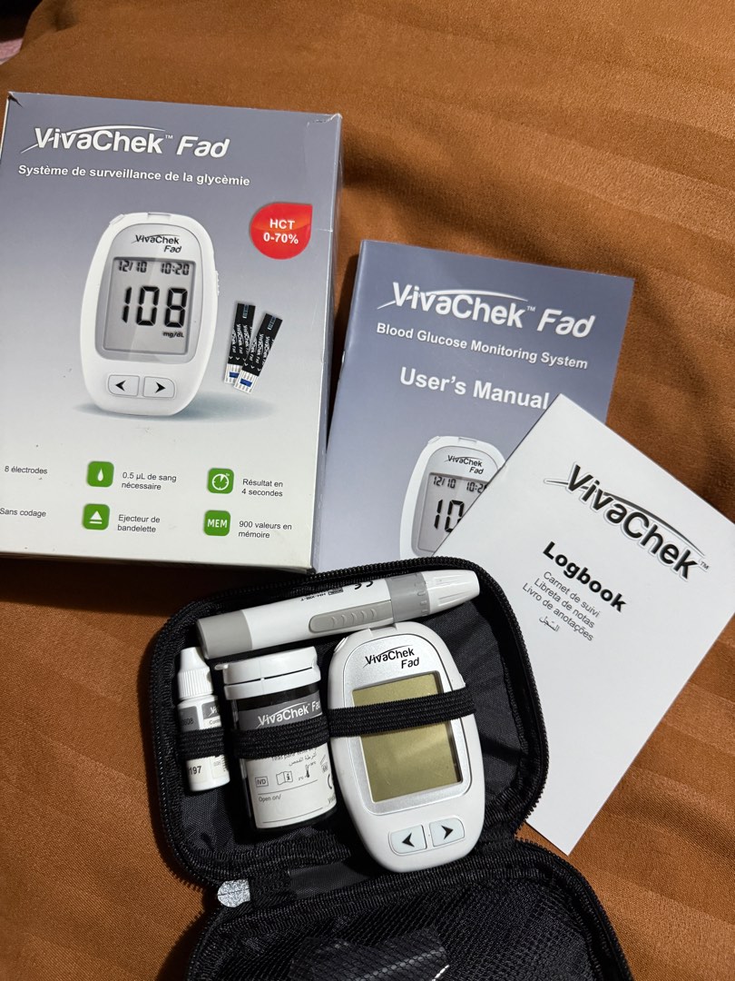 CBG TEST KIT/ BLOOD SUGAR KIT (VIVA CHECK BRAND), Health & Nutrition ...