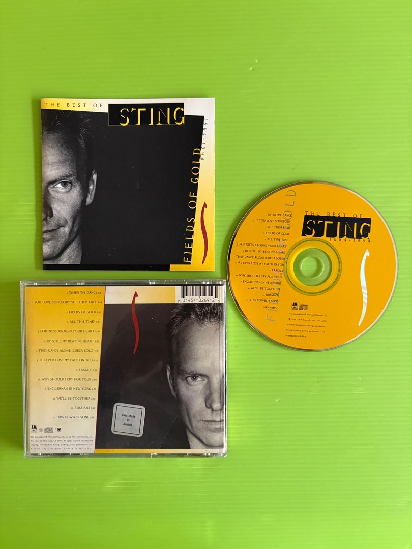 CD The Best of Sting 1984-1994 Fields Of Gold Album, Hobbies & Toys ...