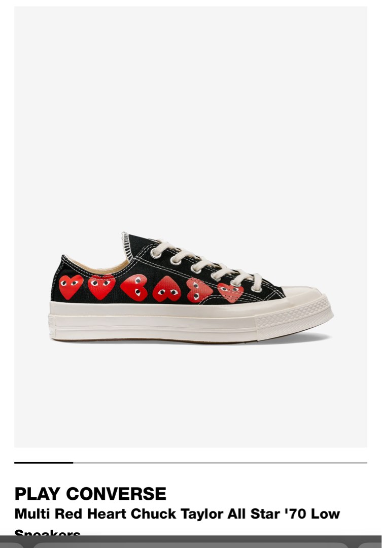 CDG Comme Des Garcons PLAY Converse Multi Heart Low Top Shoe, Luxury ...