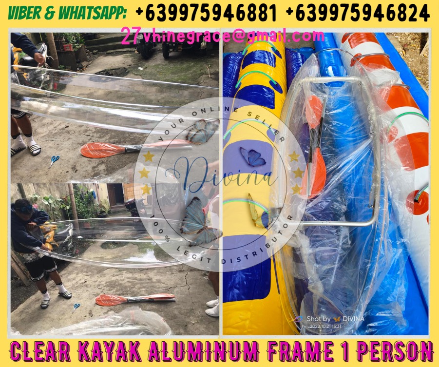 Clear Glass Kayak Boat Transparent Kayak 1 person, Sports Equipment ...