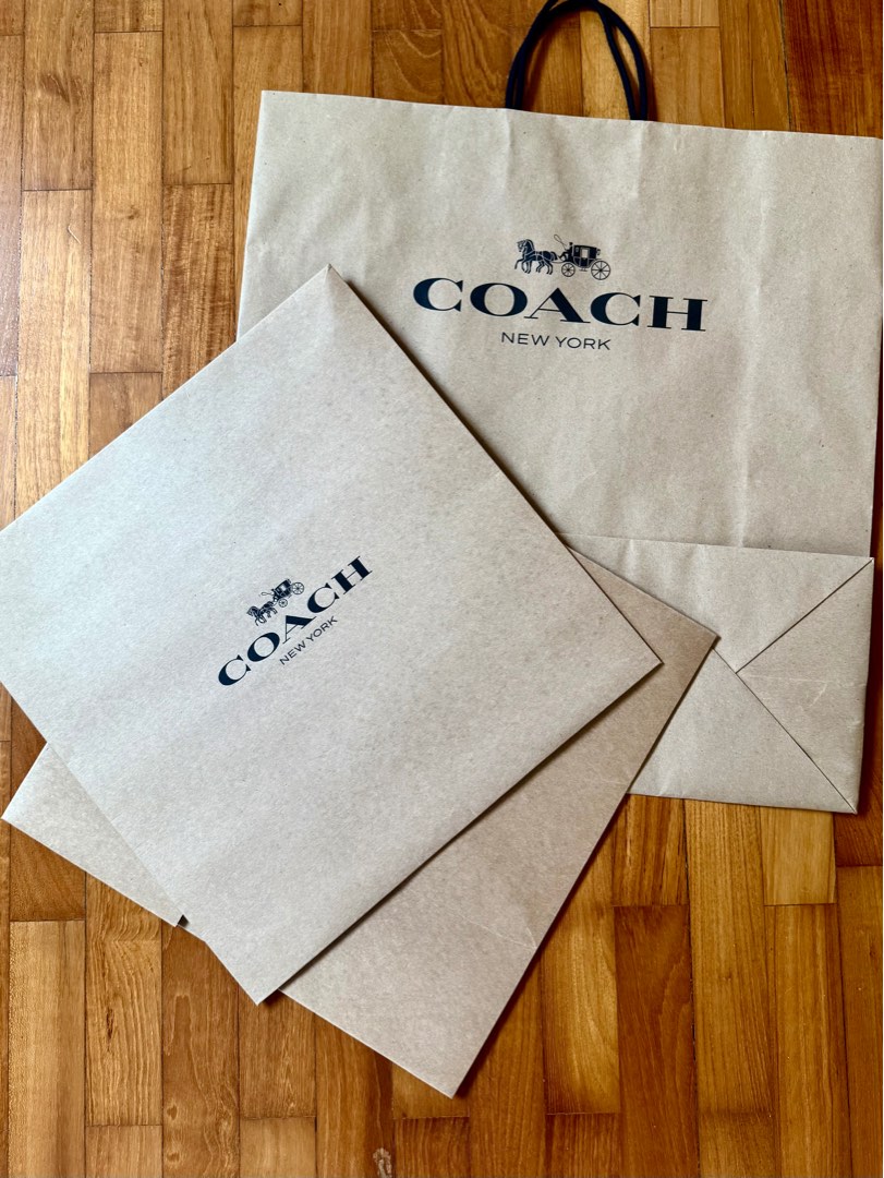 Coach paper bag and box, Luxury, Accessories on Carousell