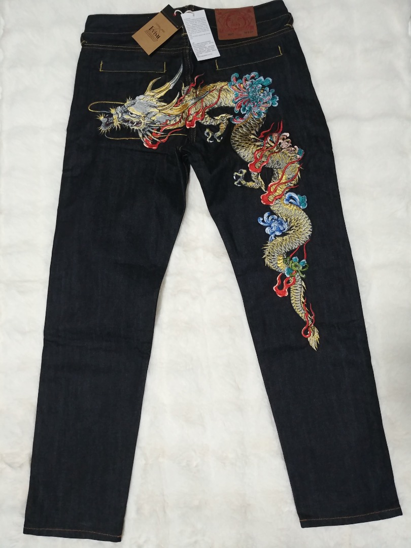 evisu 32 j selvedge jeans, Men's Fashion, Bottoms, Jeans on Carousell