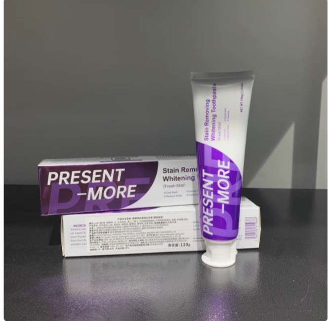 [Free Delivery] Present-More Whitening Toothpaste 130g, Mint Fresh ...