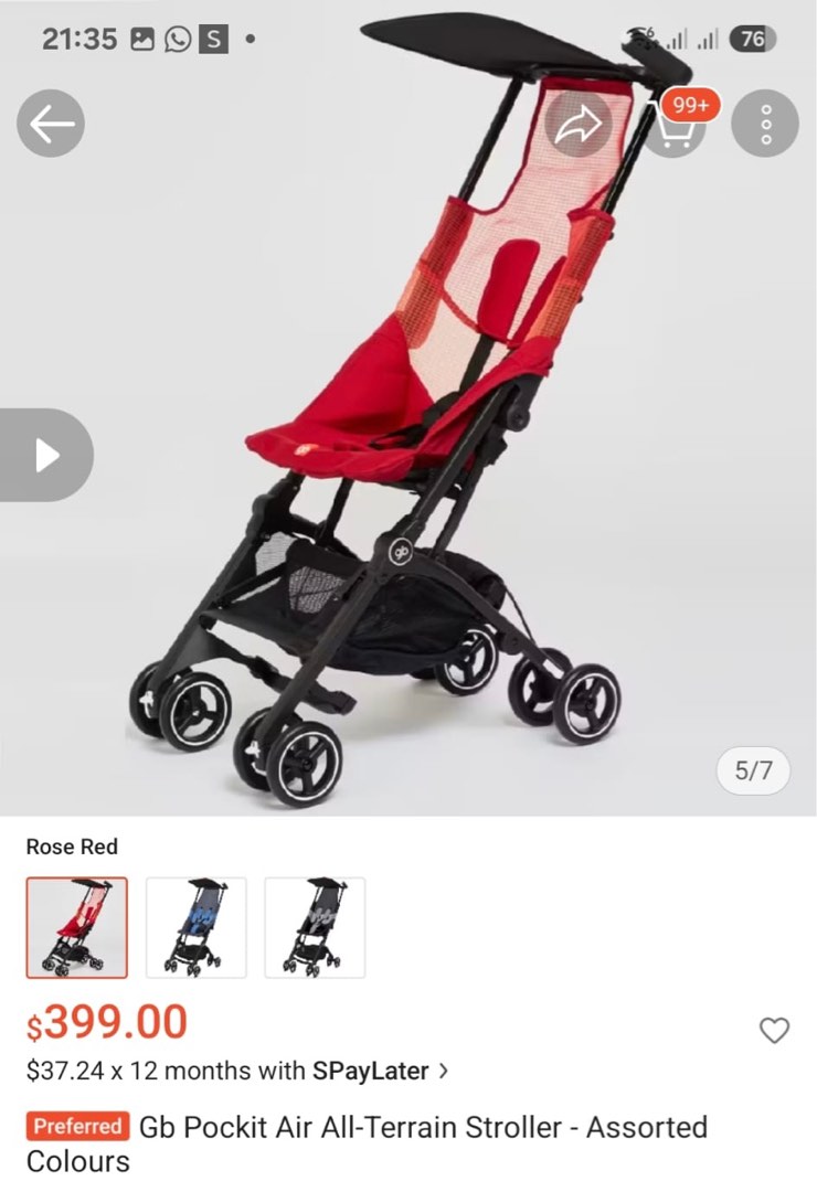 Gb Pockit Air All Terrain Stroller, Babies & Kids, Going Out, Strollers ...