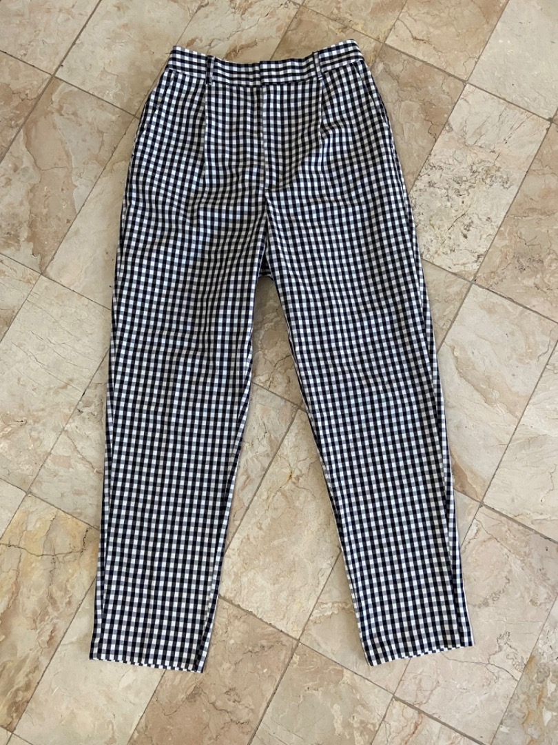 GU bu Uniqlo gingham pants Large, Women's Fashion, Bottoms, Other ...
