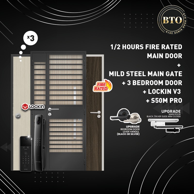 HDB Door/ HDB Gate/ HDB/ Main Door/ Main Gate/ Solid Laminate/ Solid ...