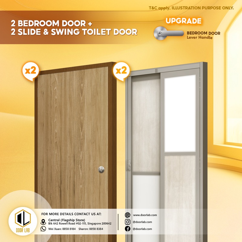 HDB/ HDB Door/ HDB Toilet/ HDB Bedroom/ Bedroom/ Toilet/ Slide and ...