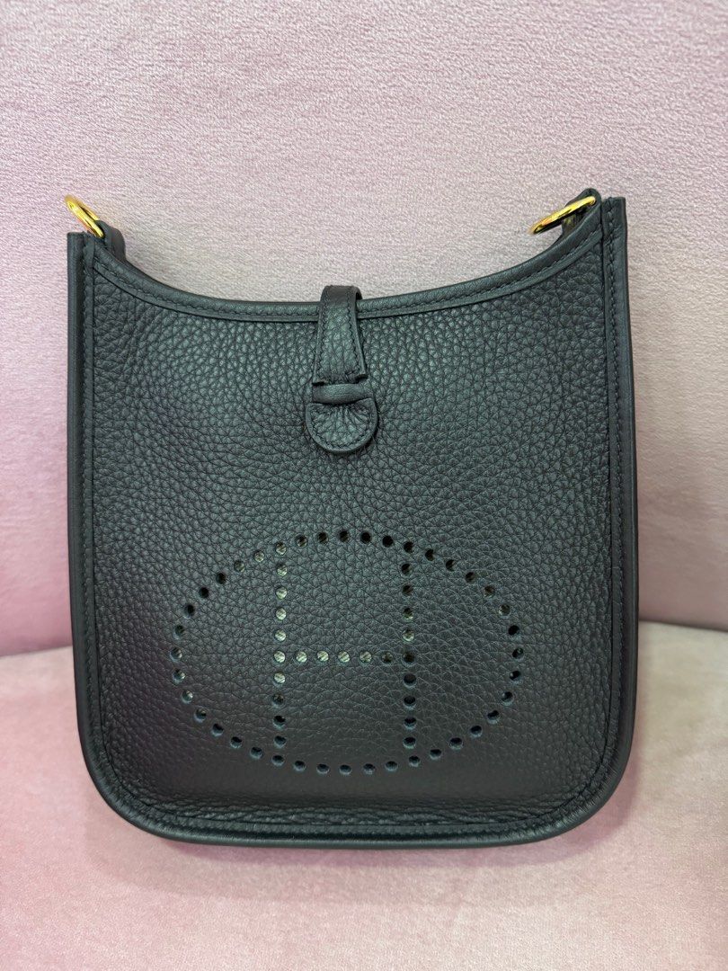 Hermes Mini Evelyn Black Ghw BNIB, Luxury, Bags & Wallets on Carousell