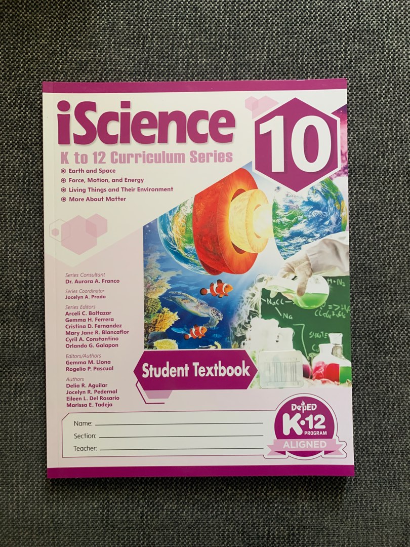iScience 10: K to 12 Curriculum Series BUNDLE (Textbook and Workbook), Hobbies & Toys, Books ...