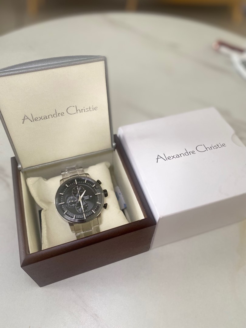 Jam Tangan Pria Alexander Christie 6323 Silver, Fesyen Pria, Jam Tangan ...