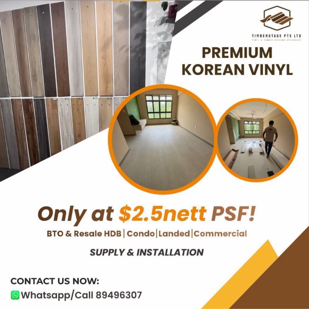 Korean Vinyl flooring/Home Direct vinyl flooring/Singapore Vinyl ...
