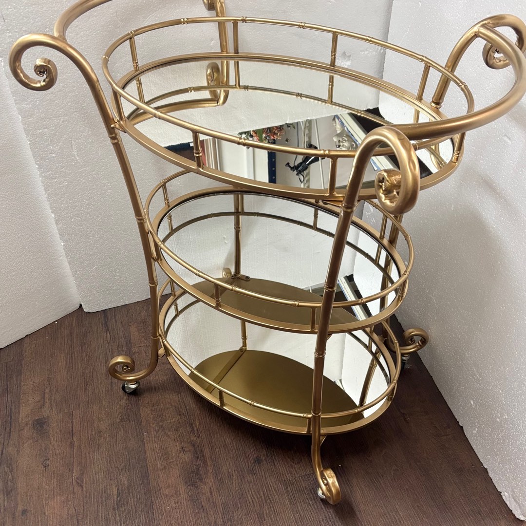 Large size 3 tier oval shaped trolley, Furniture & Home Living ...