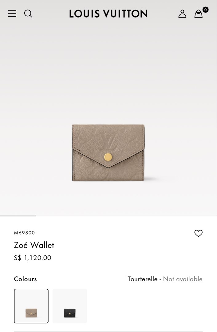 Louis Vuitton Zoe Wallet on Carousell