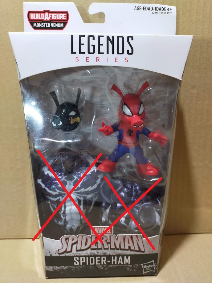 Marvel Legends Spider-Ham + Pork Grind head (Monster Venom Wave ...