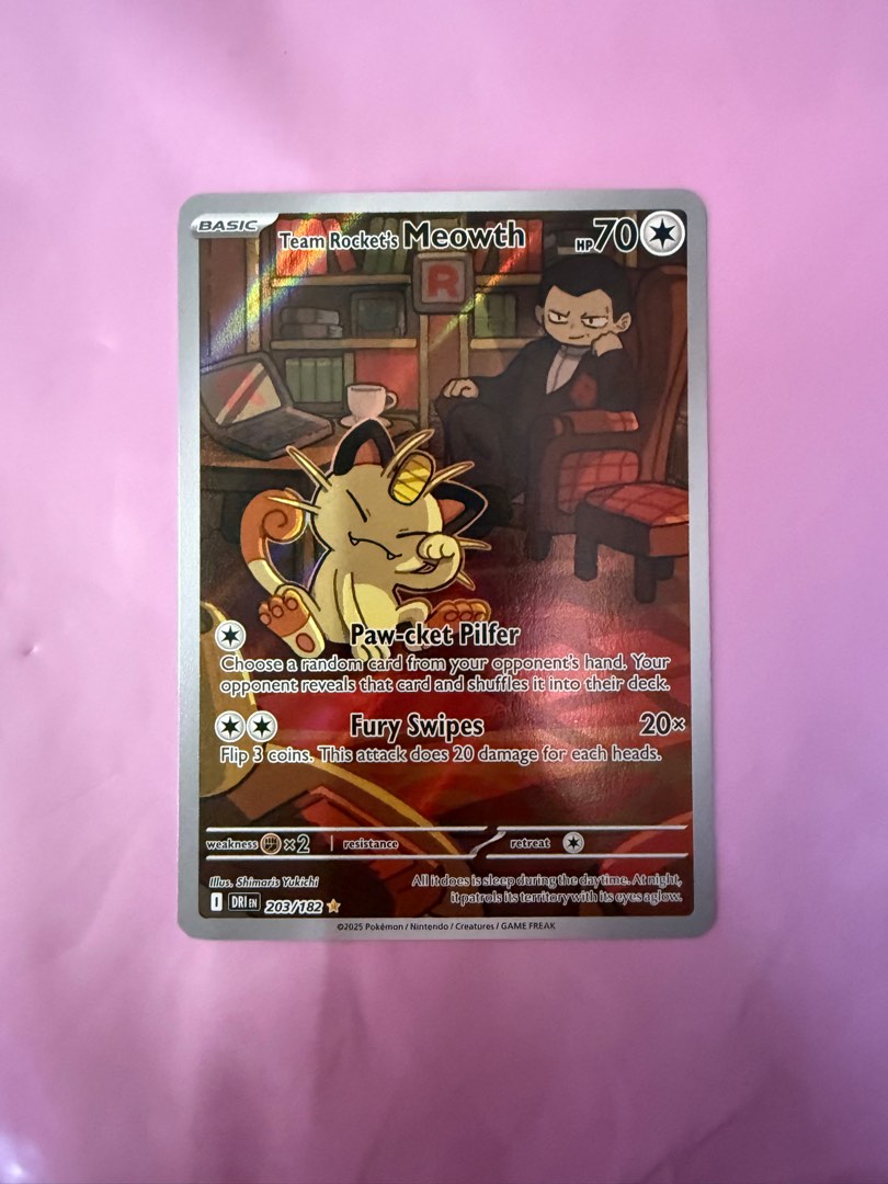 Meowth 203/182 Ir Destined Rivals, Hobbies & Toys, Toys & Games on ...