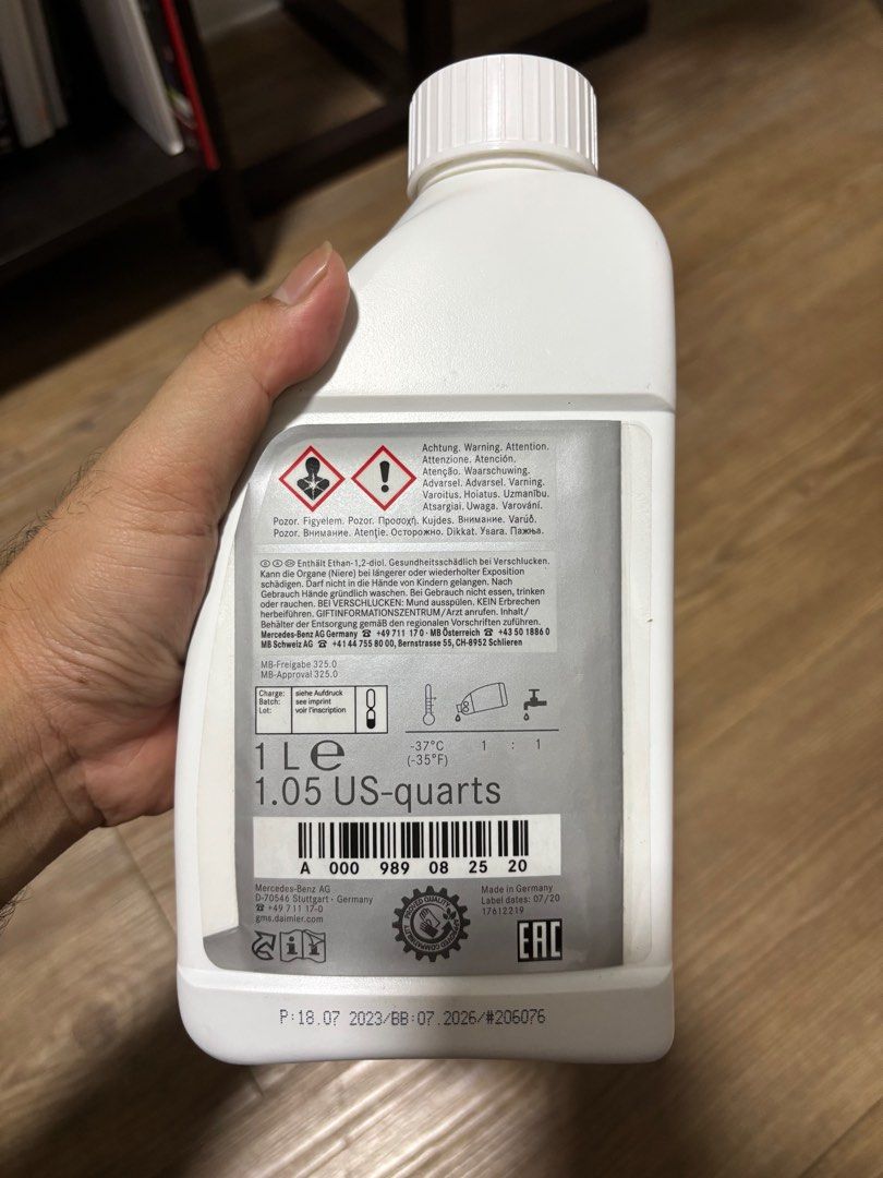 Mercedes Benz Coolant 100% Original, Auto Accessories on Carousell
